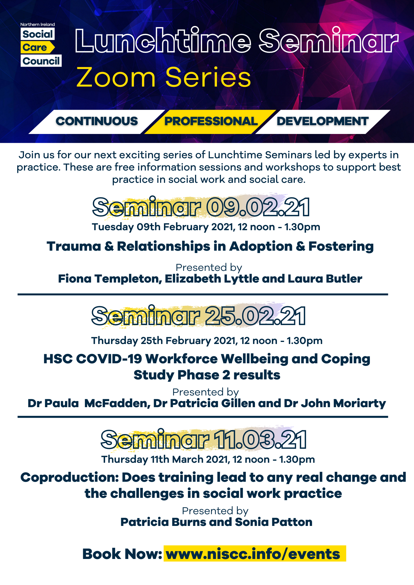 Lunchtime Seminar Zoom Series - NISCC