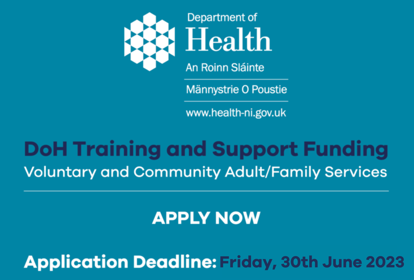 DoH Training and Support Funding - Voluntary and Community Adult ...