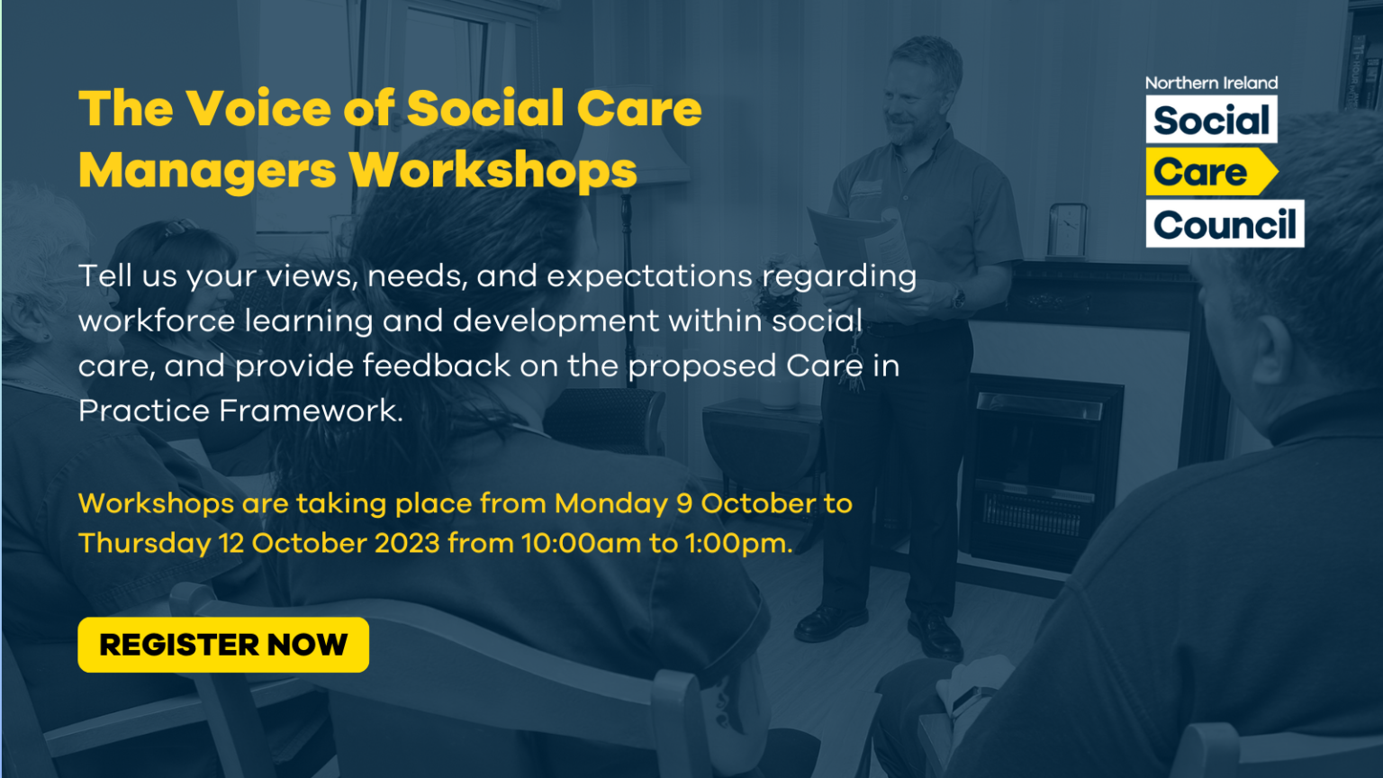 Last chance to register - The Voice of Social Care Managers Workshops - NISCC